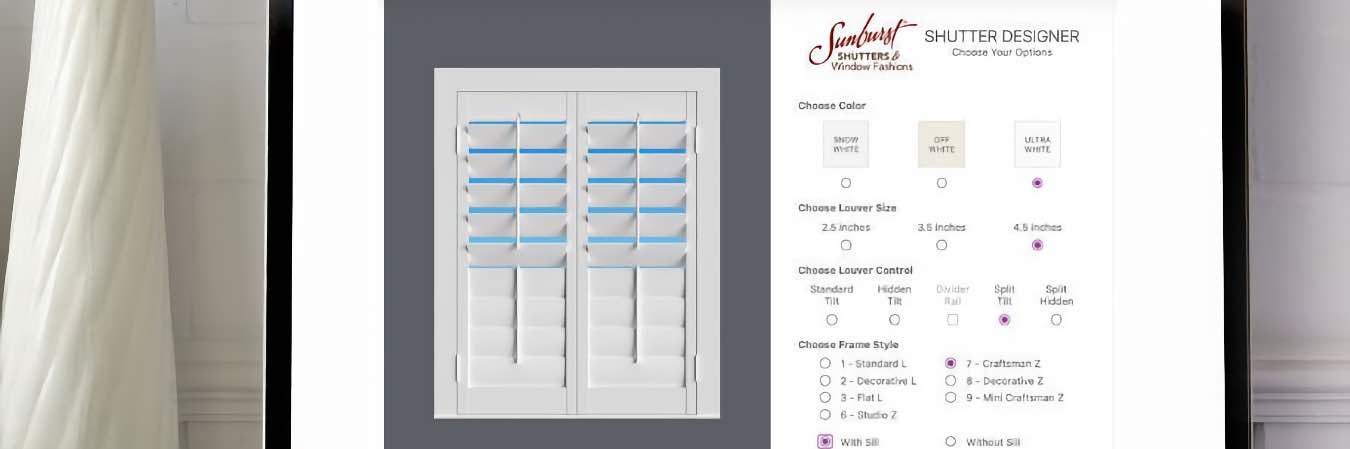Use Sunburst’s Shutter Designer To Visualize Custom Interior Shutter Styles In Dallas | Sunburst ...